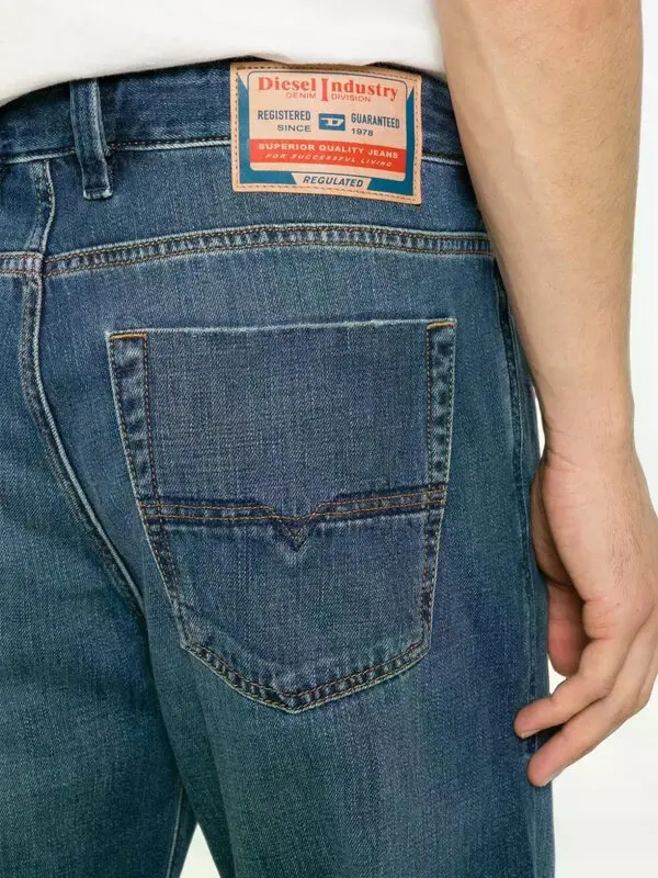 DIESEL® Faded Whiskered Jeans