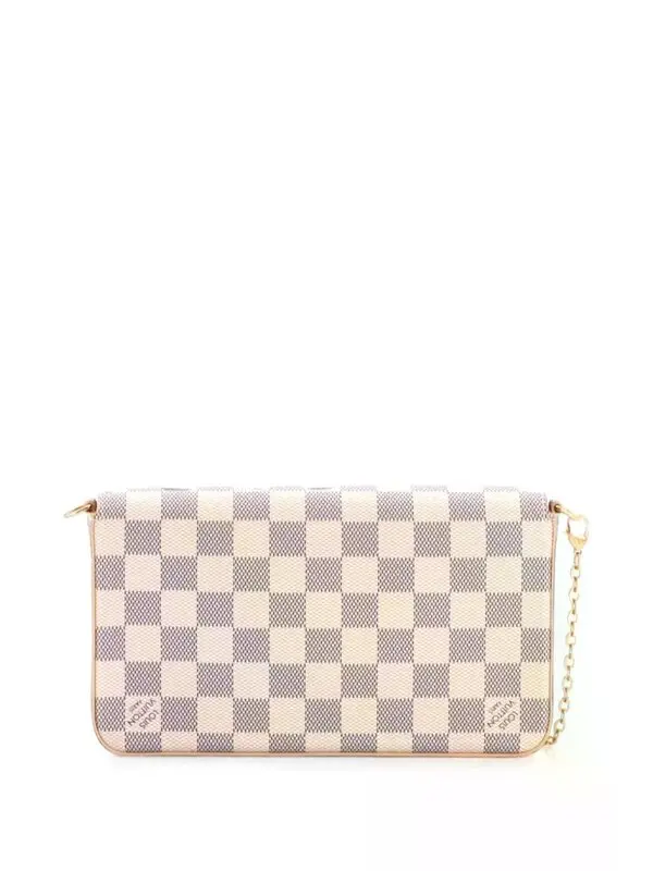 LOUIS VUITTON Felicie Pochette Damier Crossbody Bag - White
