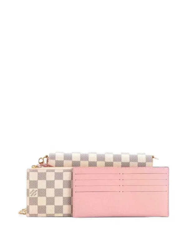LOUIS VUITTON Felicie Pochette Damier Crossbody Bag - White