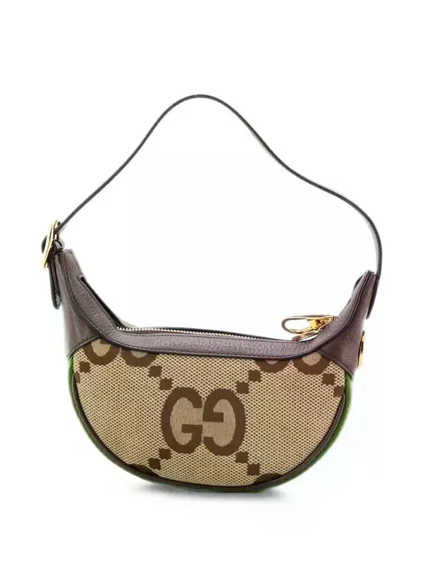 Gucci Ophidia Half Moon Bag Jumbo Gg Canvas Mini Hobo