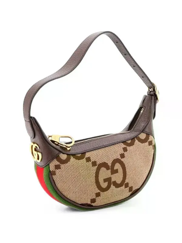 Gucci Ophidia Half Moon Bag Jumbo Gg Canvas Mini Hobo