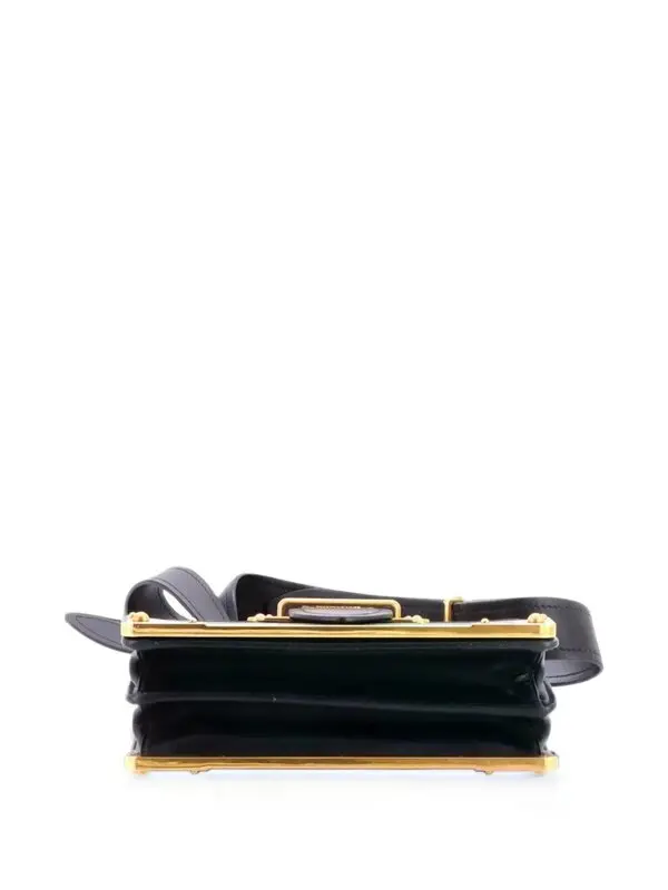 Prada Cahier Leather And Saffiano Leather Small Crossbody Bag