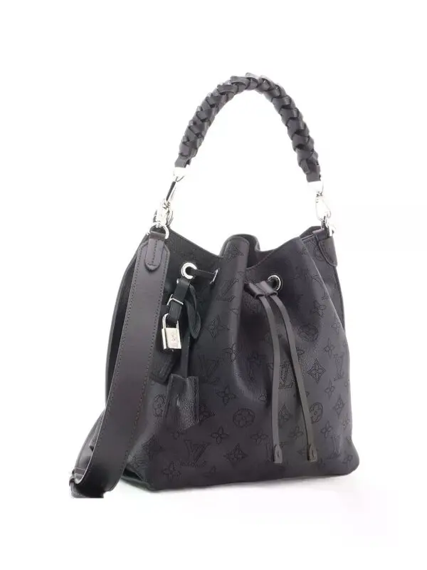 LOUIS VUITTON Muria Mahina Leather Bucket Bag - Black