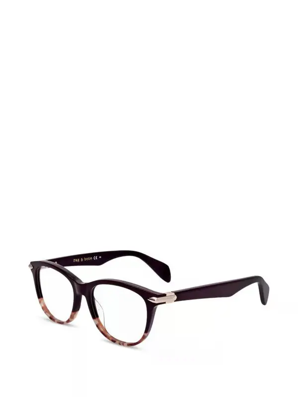 Rag & Bone Geometric Frame Eyeglasses - Black