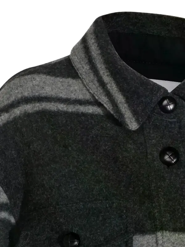 MARANT ETOILE Striped Button-up Shirt - Grey