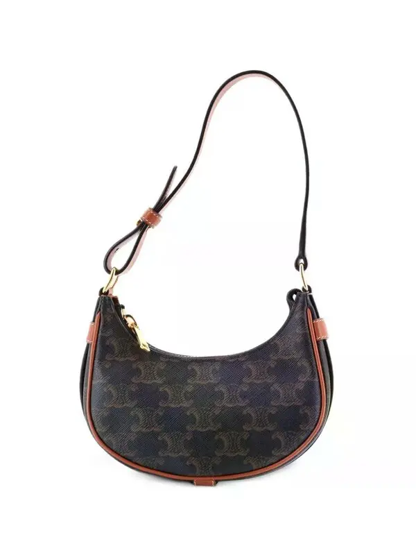 Celine Ava Bag Triomphe Coated Canvas Mini Shoulder Bag - Brown