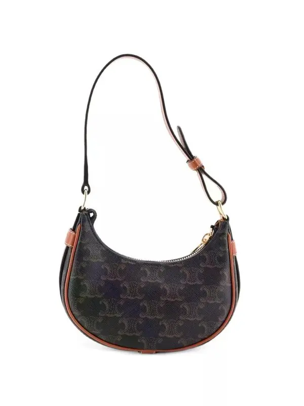 Celine Ava Bag Triomphe Coated Canvas Mini Shoulder Bag - Brown