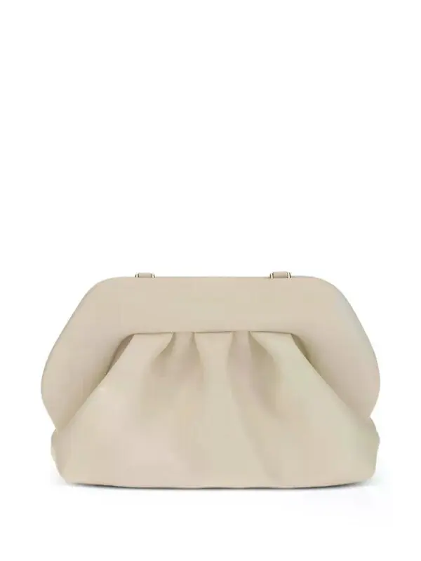 THEMOIRE Bios Ruched Clutch Bag - Neutrals