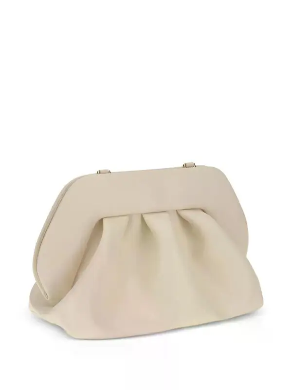 THEMOIRE Bios Ruched Clutch Bag - Neutrals
