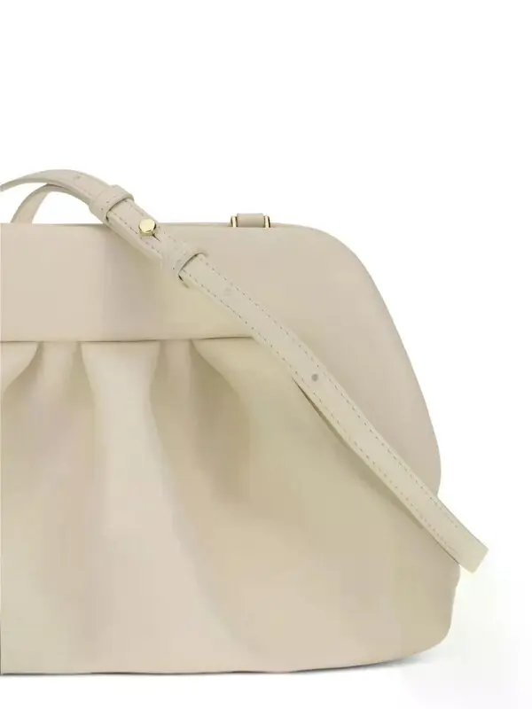 THEMOIRE Bios Ruched Clutch Bag - Neutrals