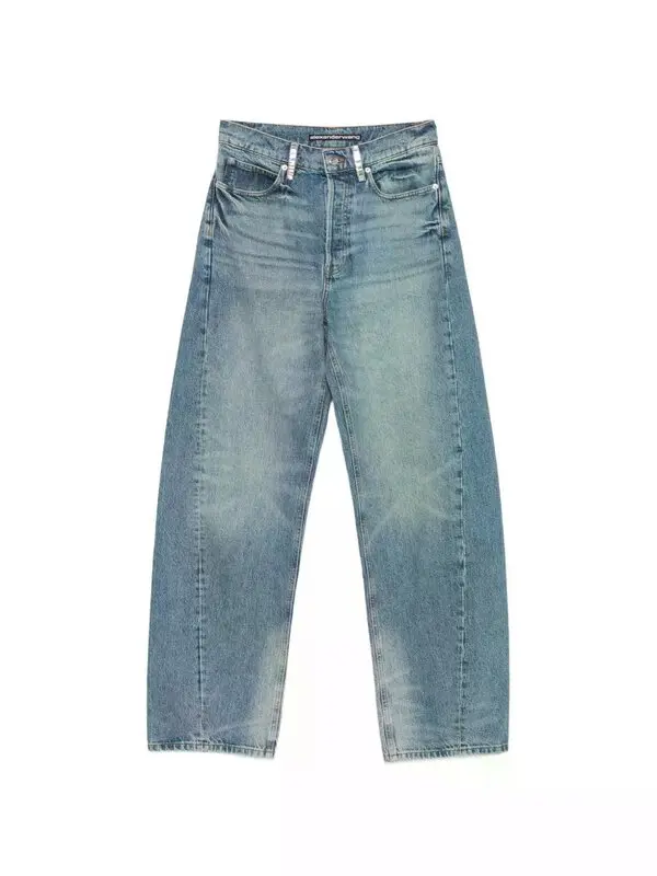 Alexander Wang Crystal-embellished Wide-leg Jeans - Blue