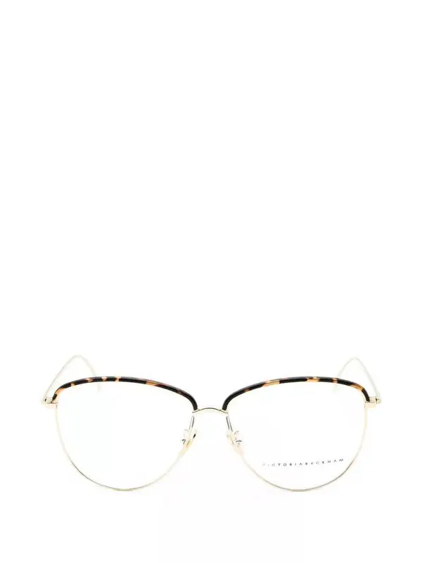 Victoria Beckham Tortoiseshell-effect Oval-frame Glasses