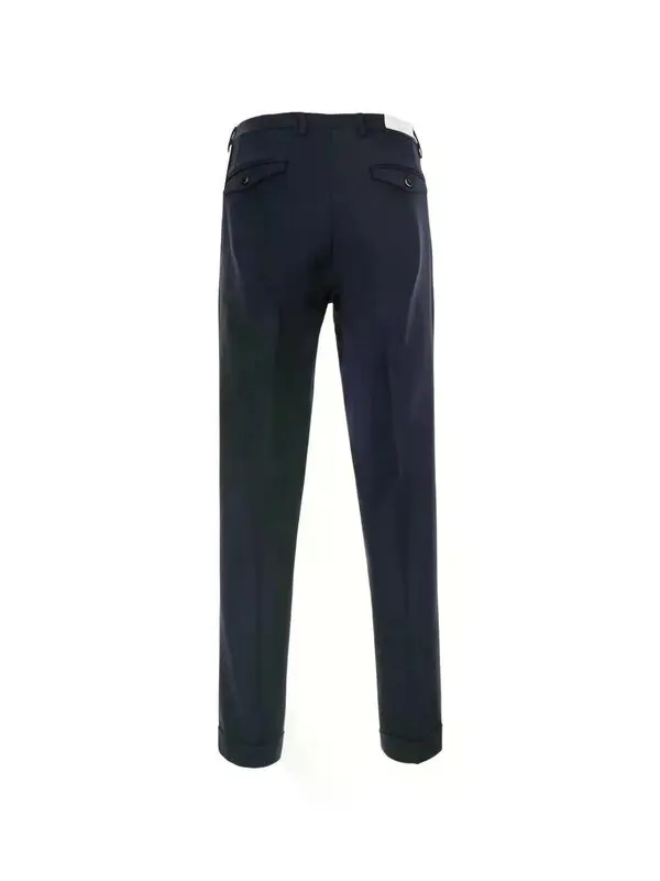 MICHAEL COAL Pleated Turn-up Trousers