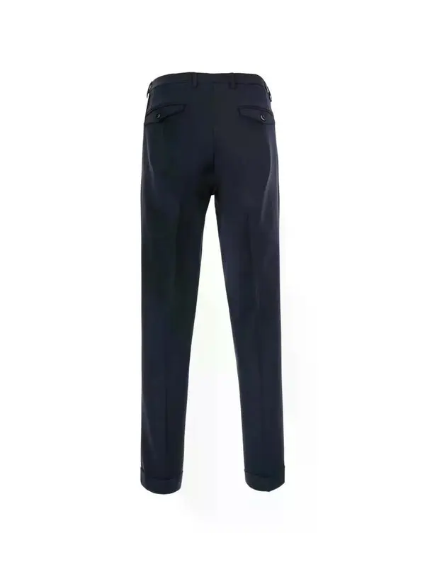 MICHAEL COAL Pleated Turn-up Trousers