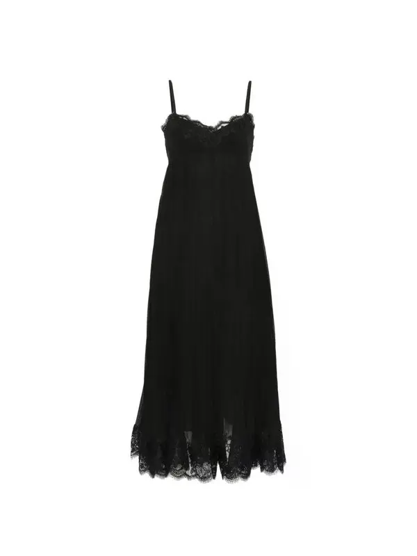 Zimmermann Lace-trimmed Pleated Midi Dress