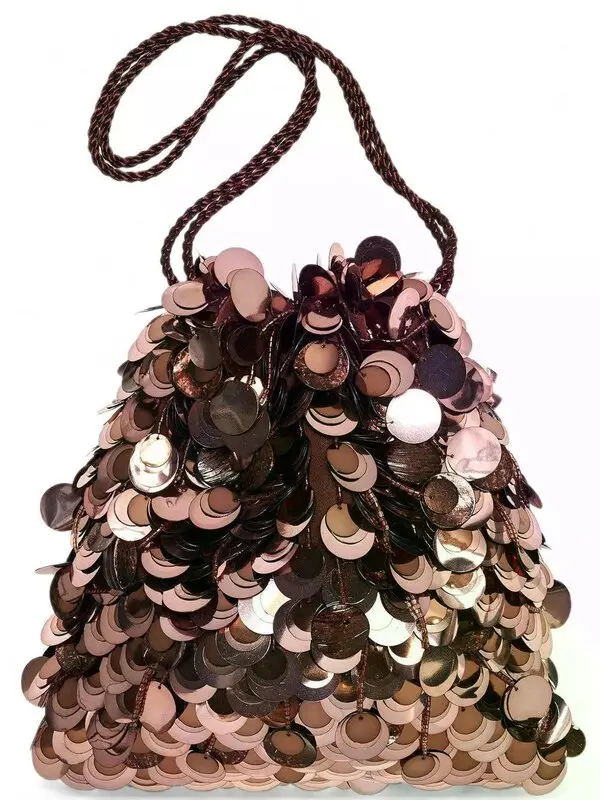 LIZZIE FORTUNATO Gala Sequin-embellished Shoulder Bag - Brown