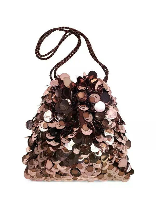 LIZZIE FORTUNATO Gala Sequin-embellished Shoulder Bag - Brown