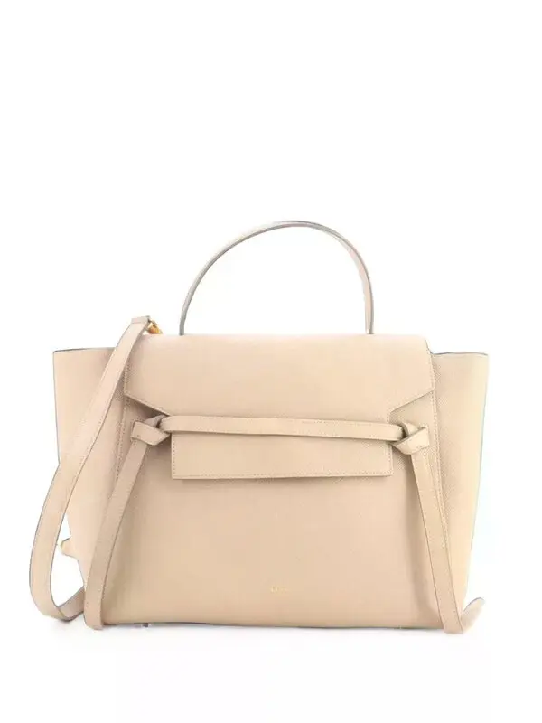 Celine Belt Bag Textured Leather Mini Shoulder Bag - Brown