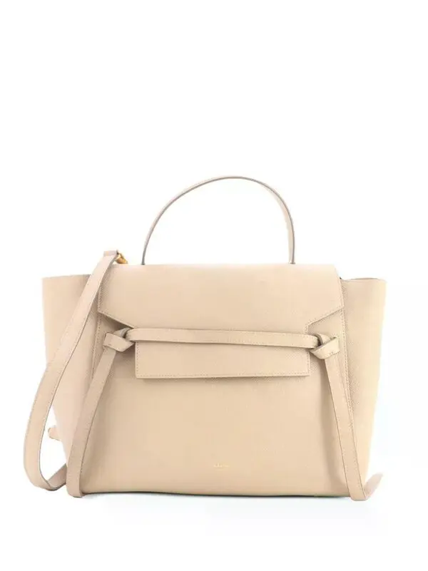 Celine Textured Leather Mini Belt Bag - Brown