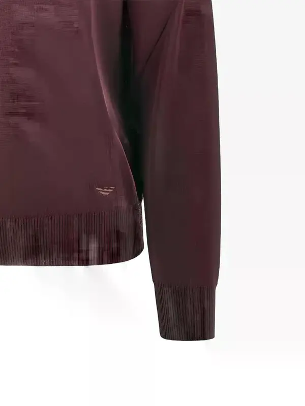 Emporio Armani Virgin Wool Crew-neck Sweater - Red