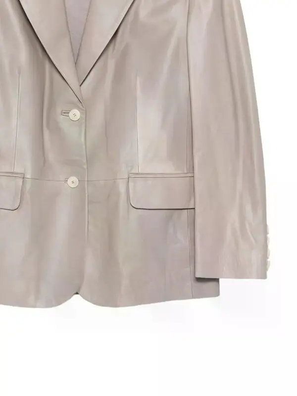 ALYSI Leather Single-breasted Jacket