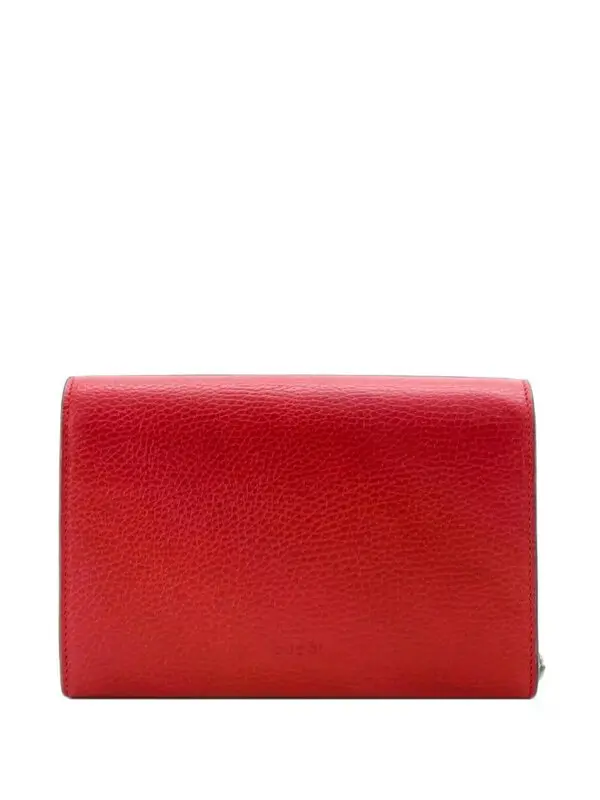 Gucci Dionysus Chain Wallet Leather With Embellished Detail Small Crossbody Bag - Red