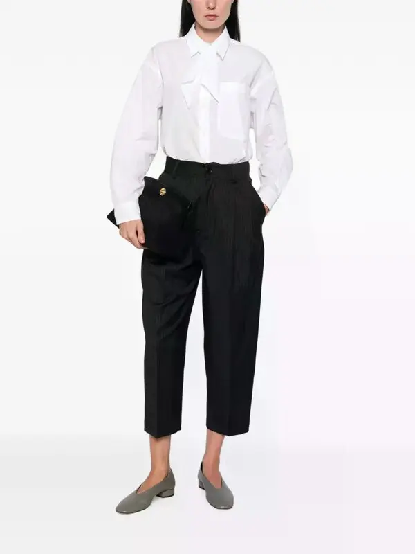 NICHOLSON & NICHOLSON Elen Pussy-bow Chest-pocket Shirt