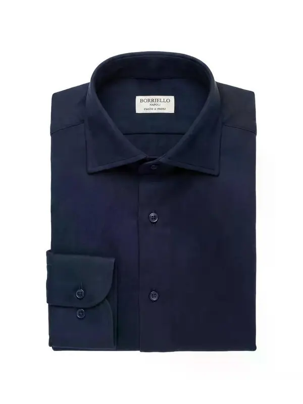 BORRIELLO NAPOLI Button-down Long-sleeve Shirt - Blue