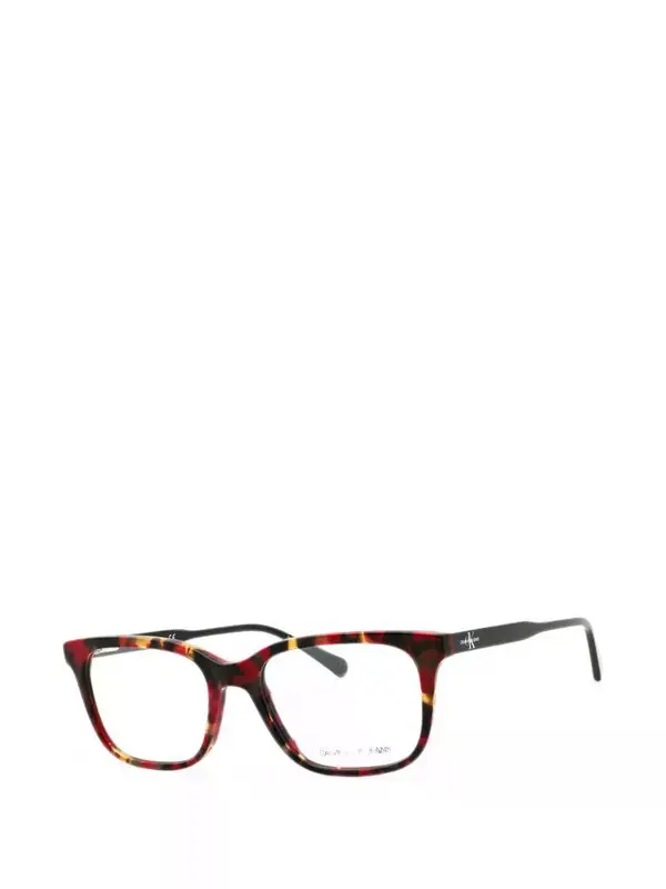 Calvin Klein Tortoiseshell-effect Rectangle-frame Glasses