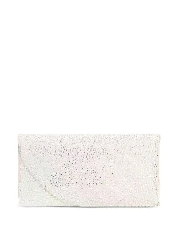 TWENTY FOURHAITCH Siria Crystal-embellished Clutch Bag - Neutrals