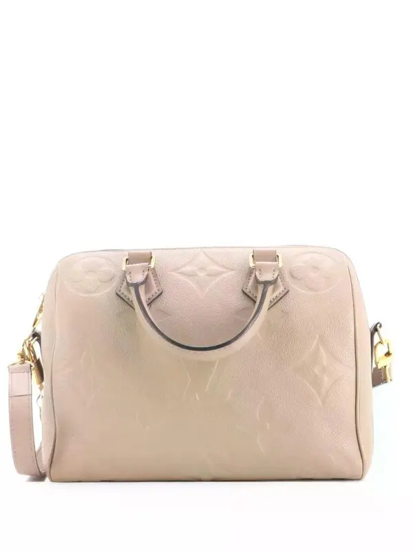 LOUIS VUITTON Speedy Bandouliere Monogram Empreinte Giant 25 Satchel - Brown