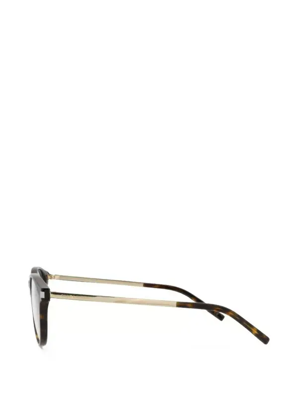 Saint Laurent Round-frame Tortoiseshell Glasses - Brown