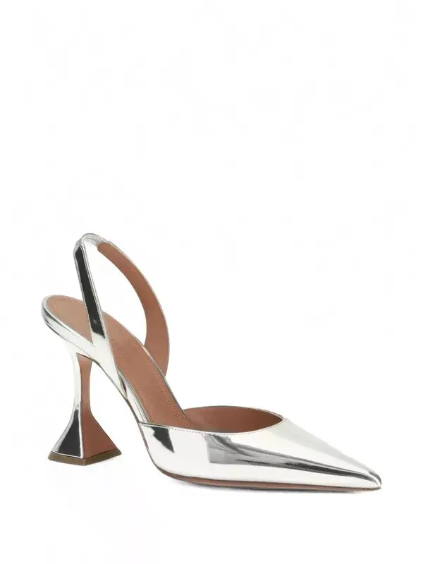 Amina Muaddi Holli Slingback Heeled Pumps