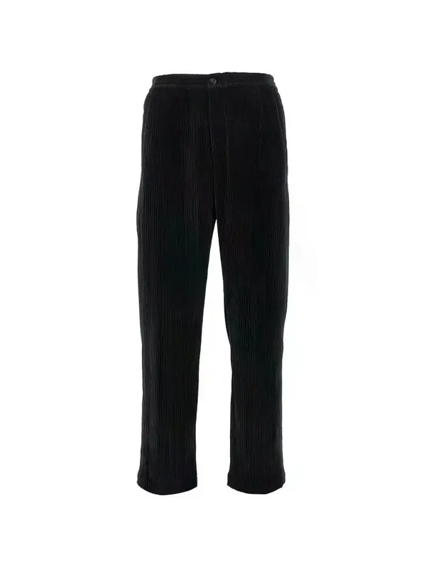 Emporio Armani Corduroy-effect Trousers - Black