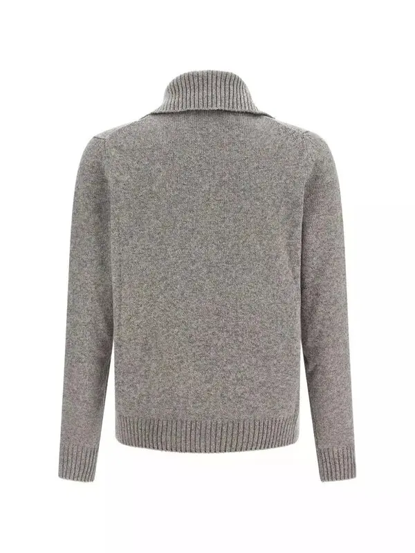 ZANONE Mélange-knit Zip-up Cardigan