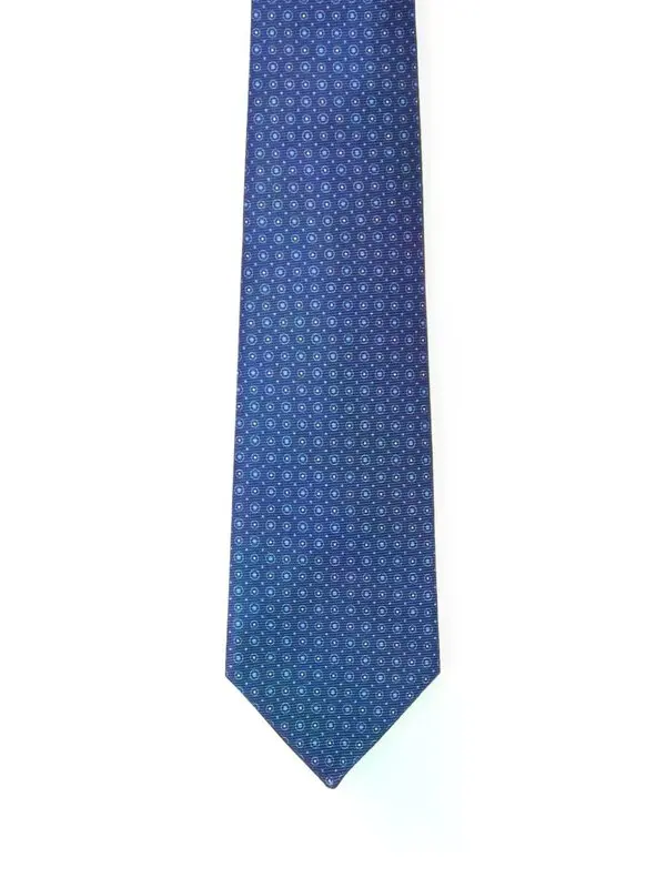 Kiton Geometric-print Silk Tie