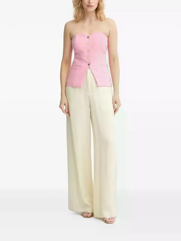 MORGAN Strapless Button-up Top