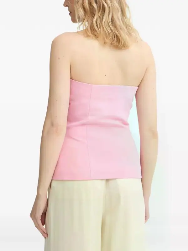 MORGAN Strapless Button-up Top