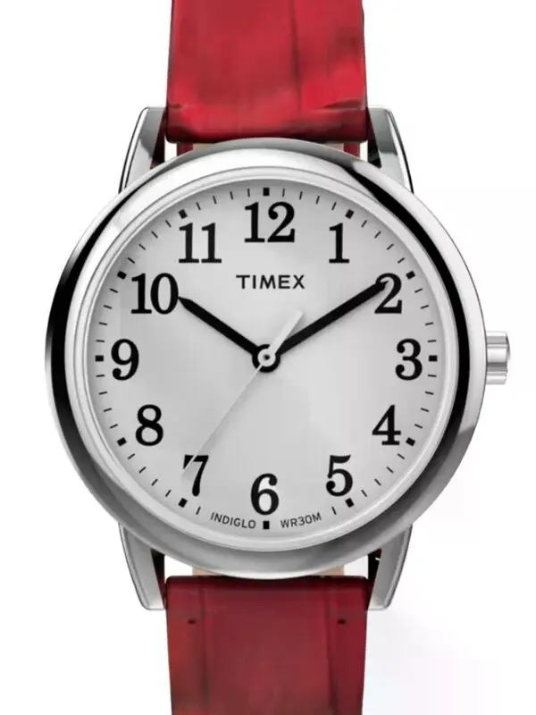 Timex® Easy Reader 30mm Watch With Crocodile-effect Leather Strap