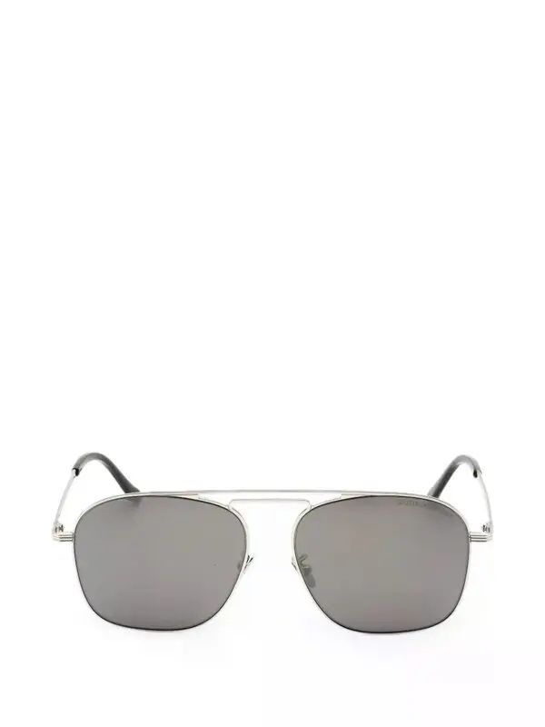 CUTLER & GROSS Square-frame Double-bridge Sunglasses - Silver