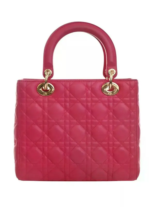 Dior 2013 Medium Lambskin Cannage Lady Satchel