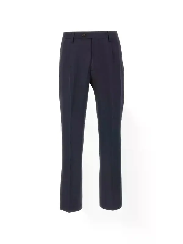 DEVORE INCIPIT Pleated Straight-leg Trousers - Blue