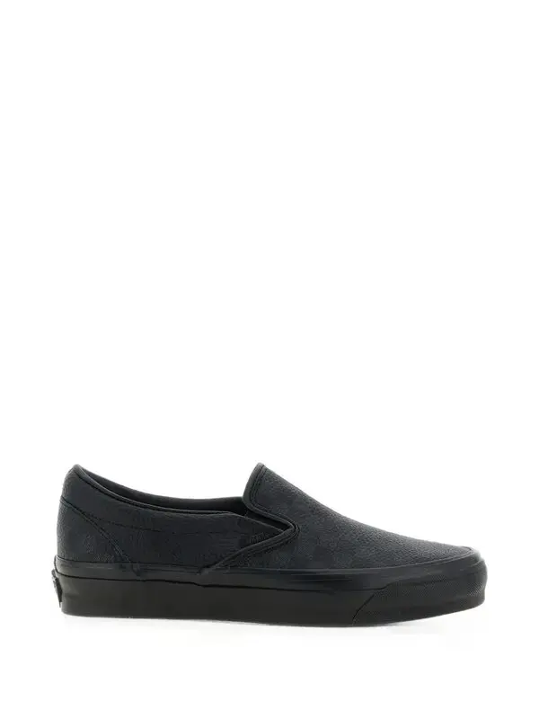VANS Premium Classic Slip-on Checkerboard-print Sneakers - Black