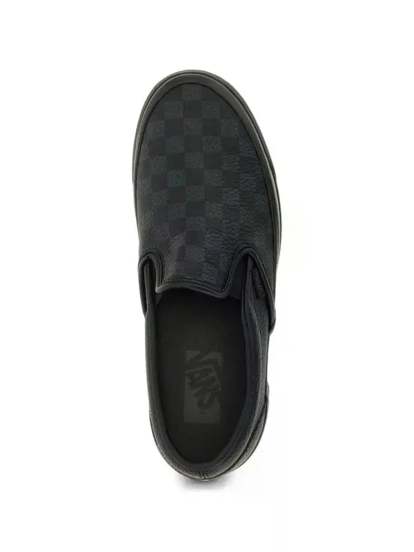 VANS Premium Classic Slip-on Checkerboard-print Sneakers - Black