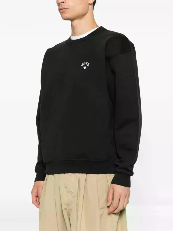 ARTE ANTWERP Logo Embroidered Sweatshirt - Black