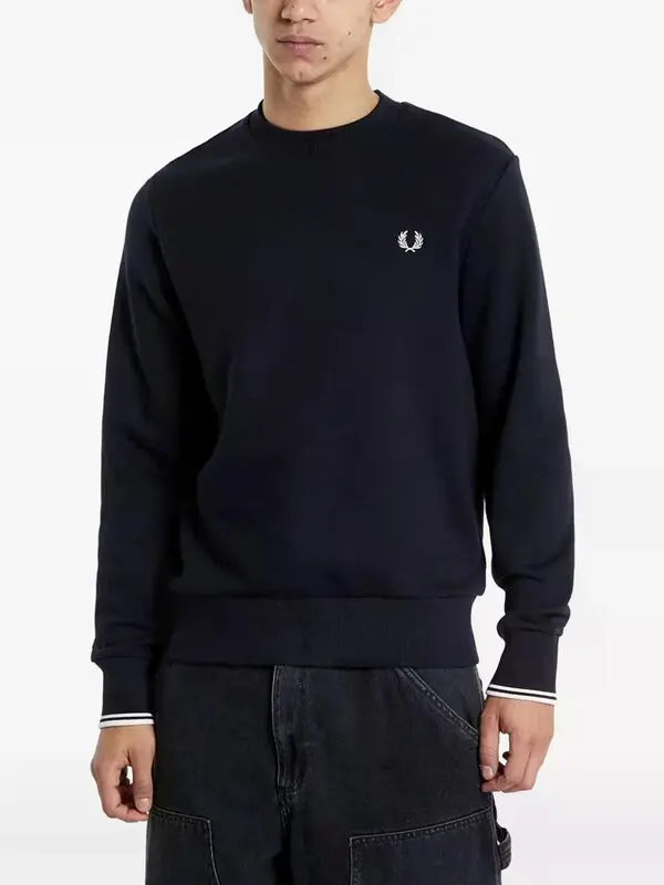 Fred Perry Embroidered-logo Sweatshirt - Blue