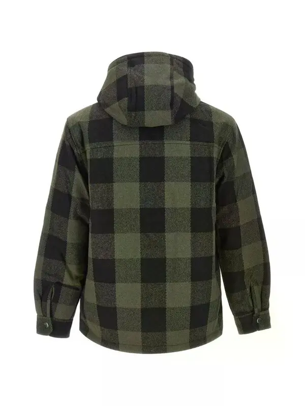 COLMAR Plaid Flannel Shirt Jacket With Drawstring Hood