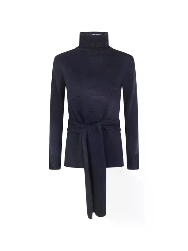 PIERANTONIOGASPARI Belted Roll-neck Sweater - Blue
