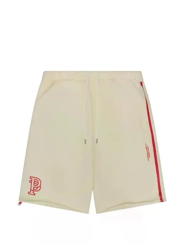 PURPLE BRAND Glyph Fleece Shorts - Neutrals