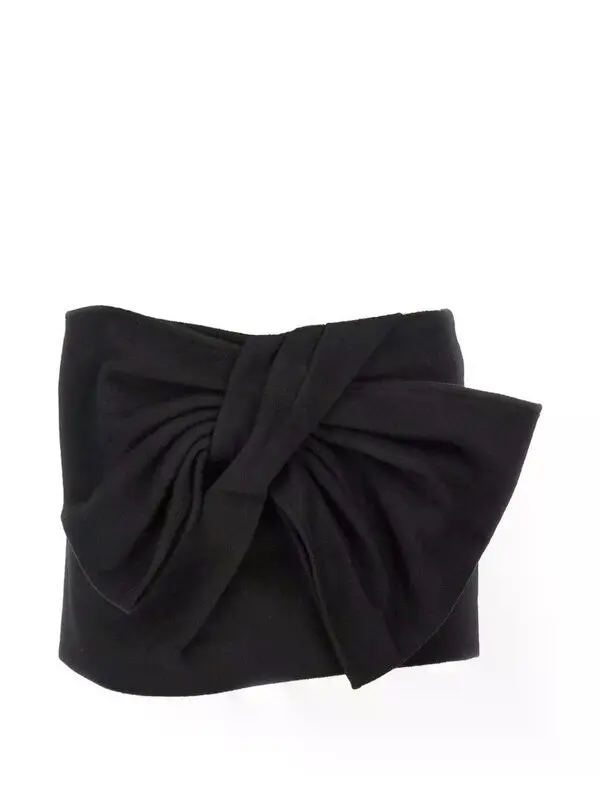 7 For All Mankind Bow-detail Mini Skirt - Black
